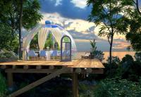 China Prefab Cabin House Restaurant Home Transparent Bubble Glamping Dome Dome Tent House for sale