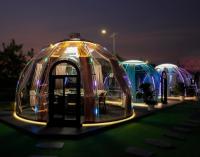China Prefab Cabin House Restaurant Home Transparent Bubble Glamping Dome Dome Tent House for sale