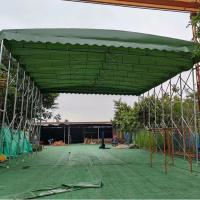 China Large Warehouse Logistics Electric Tent with Adjustable Push-Pull Canopy and Retractable Shift Awning in Metal Type Steel for sale