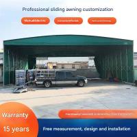 China Large Warehouse Logistics Electric Tent with Adjustable Push-Pull Canopy and Retractable Shift Awning in Metal Type Steel for sale