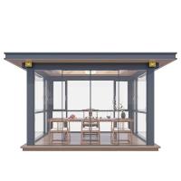 China Metal Type Aluminium Alloy Louver Turning Sunroom Gazebo for Courtyard and Garden Sun Protection for sale