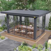 China Metal Type Aluminium Alloy Louver Turning Sunroom Gazebo for Courtyard and Garden Sun Protection for sale