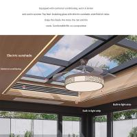 China Metal Type Aluminium Alloy Louver Turning Sunroom Gazebo for Courtyard and Garden Sun Protection for sale