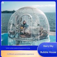 China Leisure Facilities Internet Celebrity Bubble Room Glass House Outdoor Restaurant Transparent Dome Room Star Room for sale