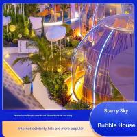 China Leisure Facilities Internet Celebrity Bubble Room Glass House Outdoor Restaurant Transparent Dome Room Star Room for sale