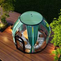 China Transparent PC Dome Spherical Dining Room in Steel Structure Bubble House for Star Gazin for sale