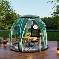 China Transparent PC Dome Spherical Dining Room in Steel Structure Bubble House for Star Gazin for sale