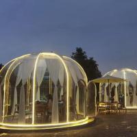 China Outdoor Terrace Check Out The Vacant Rooms PC Endurance Board Spherical Flame Retardant Bubble House for sale