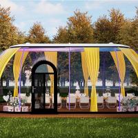 China Transparent Camping Hotel Prefabricated Dome for Outdoor Bubble House Yurt With LED Lighting for sale
