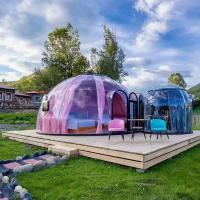 China Portable Outdoor Camping Bubble Dome with Transparent PC Material and Starry Sky Design for sale