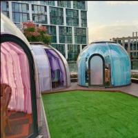 China Solid Sheet Homes Prefab Outdoor Bubble Tent Restaurant Night Scene Transparent Camping Tent for sale