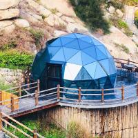 China PC Outdoor Star Dining Bubble Tent Hotel Terrace Courtyard Transparent Bubble House Glass Sun Room for sale