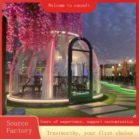 China Contemporary Design Style Outdoor Hotel Camping Site Scenic Glass Room Spherical Tent Bubble House Homestay for sale