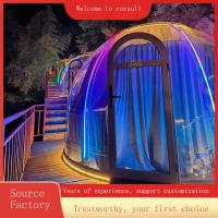 China Contemporary Design Style Outdoor Hotel Camping Site Scenic Glass Room Spherical Tent Bubble House Homestay for sale