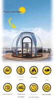 China Outdoor Rectangular Sun Glass Room Full Transparent Bubble Room Spherical Tent for PC Hotel Star Room Homestay for sale