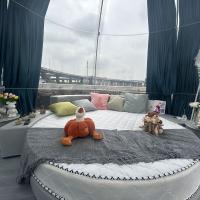 China Transparent pc Panoramic Star Room Homestay Hotel net Red Bubble House awning outdoor tent for sale