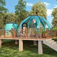 China Park rest tent transparent waterproof night stargazing PC material bubble room starry room for sale