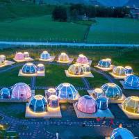 China Panoramic Skylight Oversized Tent Recreational Outdoor Layout Residential Hostel Party Play Star Room for sale