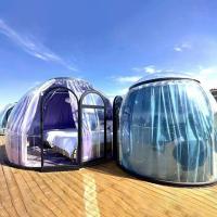 China Panoramic Skylight Oversized Tent Recreational Outdoor Layout Residential Hostel Party Play Star Room for sale
