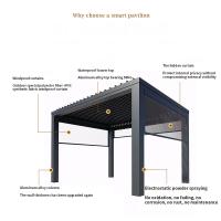China Courtyard Outdoor Flipped Louver Arbor Garden Villa High-Grade Awning Electric Aluminum Alloy Pavilion for sale