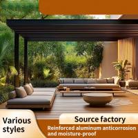 China Courtyard Outdoor Flipped Louver Arbor Garden Villa High-Grade Awning Electric Aluminum Alloy Pavilion for sale