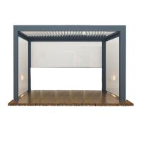China Modern Courtyard Intelligent Electric Louver Pavilion Villa Outdoor Sun Room Automatic Flipping Chinese Gazebo for sale