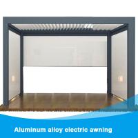 China Modern Courtyard Intelligent Electric Louver Pavilion Villa Outdoor Sun Room Automatic Flipping Chinese Gazebo for sale