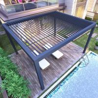 China Aluminum alloy electric awning outdoor hotel Villa leisure garden Pavilion Smart louver pavilion Sun room for sale