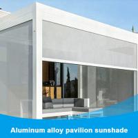 China Gatehouse open-air sun room Outdoor canopy flipped louver gazebo shed four corner aluminum alloy gazebo terrace rain proof for sale