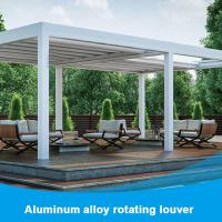 China Gatehouse open-air sun room Outdoor canopy flipped louver gazebo shed four corner aluminum alloy gazebo terrace rain proof for sale