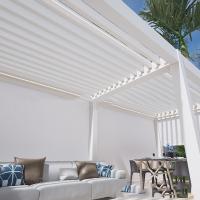 China Outdoor pavilion Aluminum alloy new  hand electric louver courtyard pavilion courtyard leisure pavilion for sale