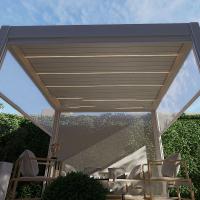 China Intelligent outdoor aluminum alloy electric louver gazebo courtyard garden courtyard Home pavilion Outdoor sun room for sale