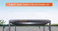 China Intelligent outdoor aluminum alloy electric louver gazebo courtyard garden courtyard Home pavilion Outdoor sun room for sale