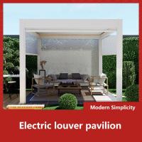 China Outdoor aluminum alloy electric louver gazebo courtyard garden courtyard Home pavilion Outdoor sun room for sale