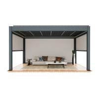 China Outdoor aluminum alloy electric louver gazebo courtyard garden courtyard Home pavilion Outdoor sun room for sale