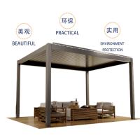 China Outdoor aluminum alloy electric louver gazebo courtyard garden courtyard Home pavilion Outdoor sun room for sale
