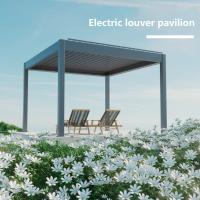 China Outdoor aluminum alloy electric louver gazebo courtyard garden courtyard Home pavilion Outdoor sun room for sale
