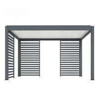 China Aluminum Alloy Pavilion Four Corner Outdoor Yard Shade Flip Louver Pavilion Leisure Canopy for sale