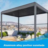 China Aluminum Alloy Pavilion Four Corner Outdoor Yard Shade Flip Louver Pavilion Leisure Canopy for sale