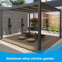 China Aluminum Alloy Electric Tilting Louver Pavilion Outdoor Patio Gazebo Villa Garden Sun Room Gazebo for sale