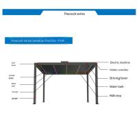 China Aluminum Alloy Electric Tilting Louver Pavilion Outdoor Patio Gazebo Villa Garden Sun Room Gazebo for sale