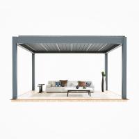 China Aluminum Alloy Electric Flip Louver Pavilion The Outdoor Shade is Durable And Stylish Suitable for Garden Terrace Use for sale