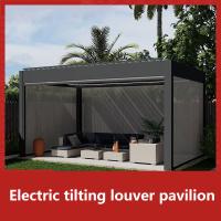 China Aluminum Alloy Electric Flip Louver Pavilion The Outdoor Shade is Durable And Stylish Suitable for Garden Terrace Use for sale