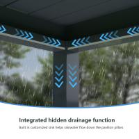 China Aluminum Alloy Electric Flip Louver Pavilion The Outdoor Shade is Durable And Stylish Suitable for Garden Terrace Use for sale
