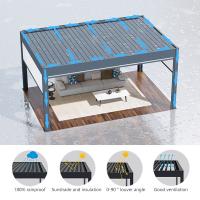 China Aluminum Alloy Electric Flip Louver Pavilion The Outdoor Shade is Durable And Stylish Suitable for Garden Terrace Use for sale