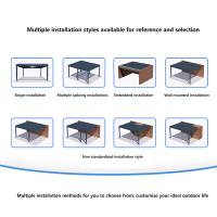 China Aluminum Alloy Electric Flip Louver Pavilion The Outdoor Shade is Durable And Stylish Suitable for Garden Terrace Use for sale