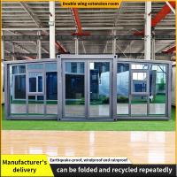 China Double wing folding room triple area decoration can be expanded removable mobile container house mobile house for sale