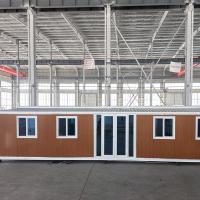 China Double wing foldable container house Three-in-one mobile expandable house for sale