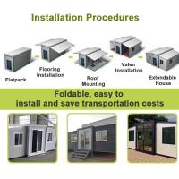 China Double wing folding expansion room container mobile room for sale