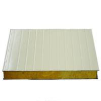 China Villa Water Resistant Colored Steel Plate Rock Wool Tile Heat Insulation Tile Sandwich Board for Eco-Friendly Buildings for sale